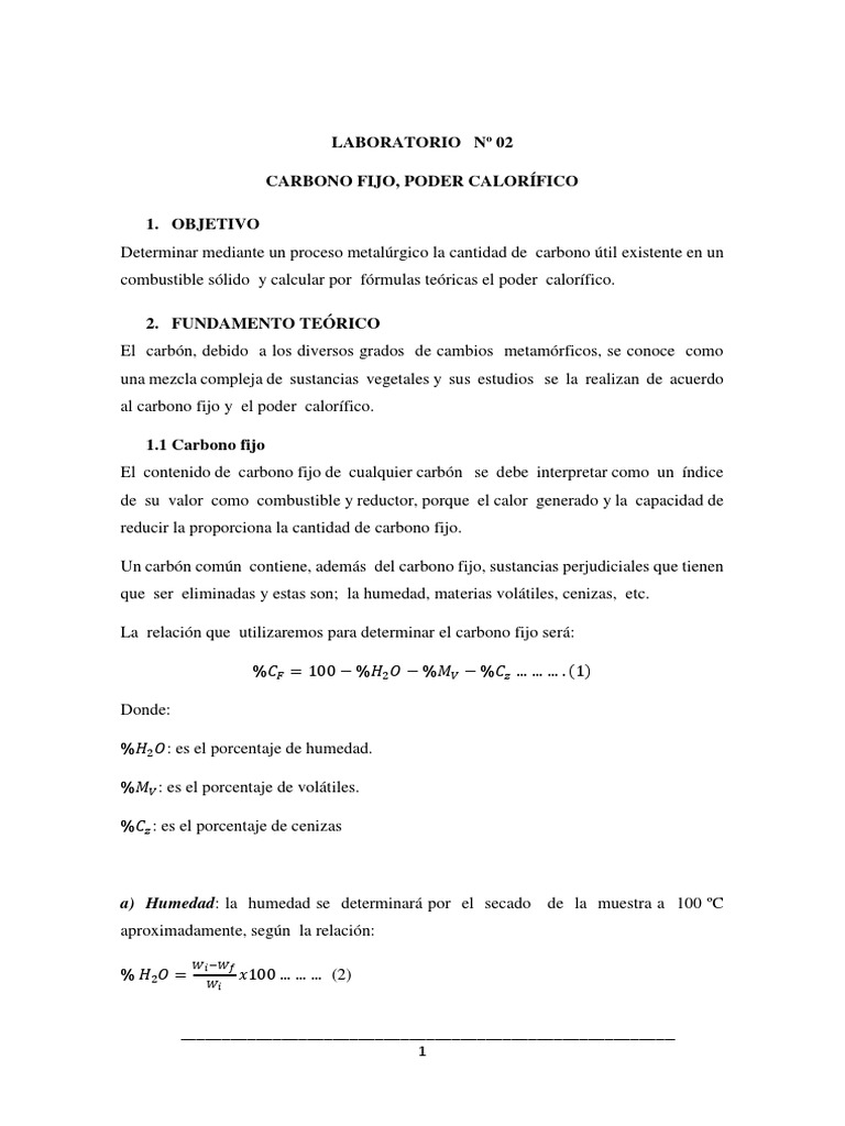 Poder Calorifico | PDF | Combustibles | Combustión