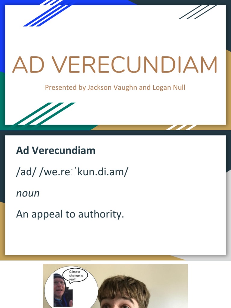 Ad Verecundiam: Presented by Jackson Vaughn and Logan Null | PDF ...