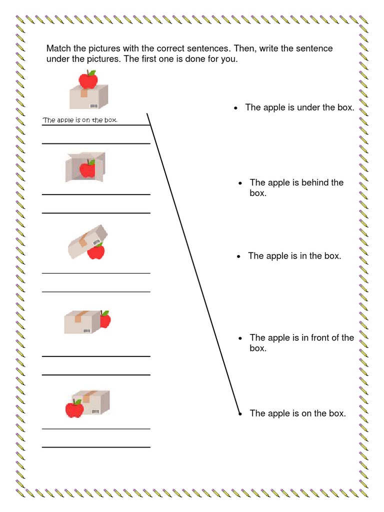 Match The Pictures With The Correct Sentences | PDF