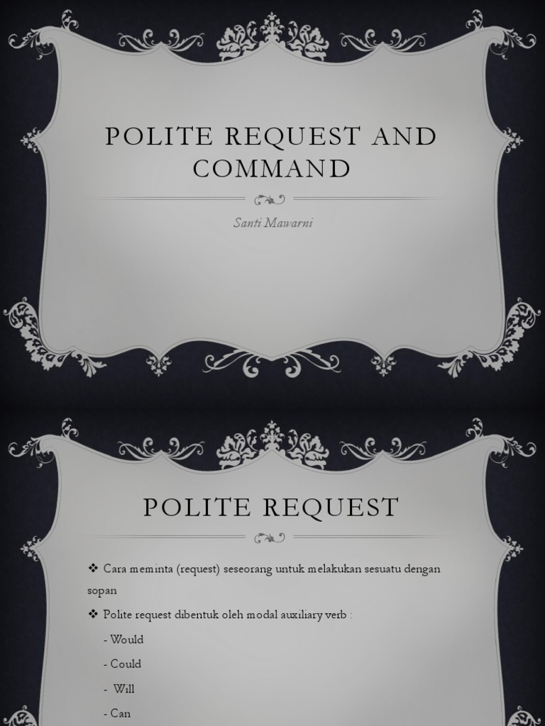 Polite Requests and Commands Explained | PDF | Language Arts ...