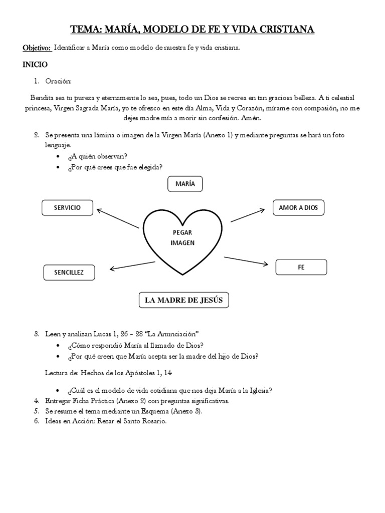María Modelo de Fe y Vida Cristiana | PDF | María, madre de Jesús | Creencia religiosa y doctrina