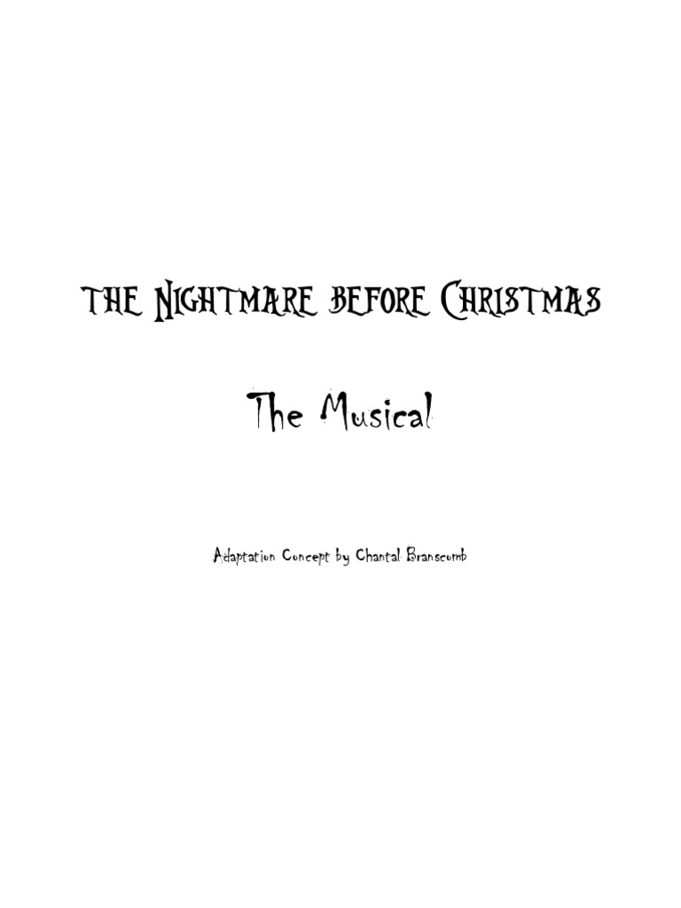 The Nightmare Before Christmas: The Musical | PDF | Leisure