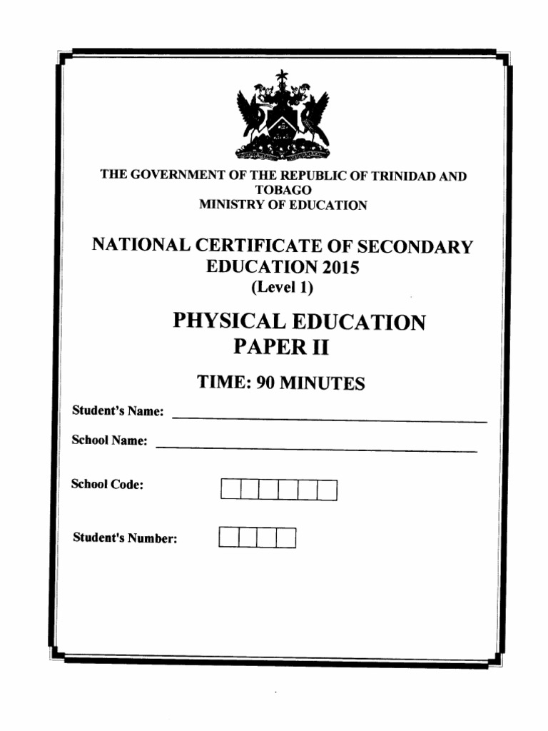 NCSE 2015 Physical Education 2 | PDF | Central Nervous System ...