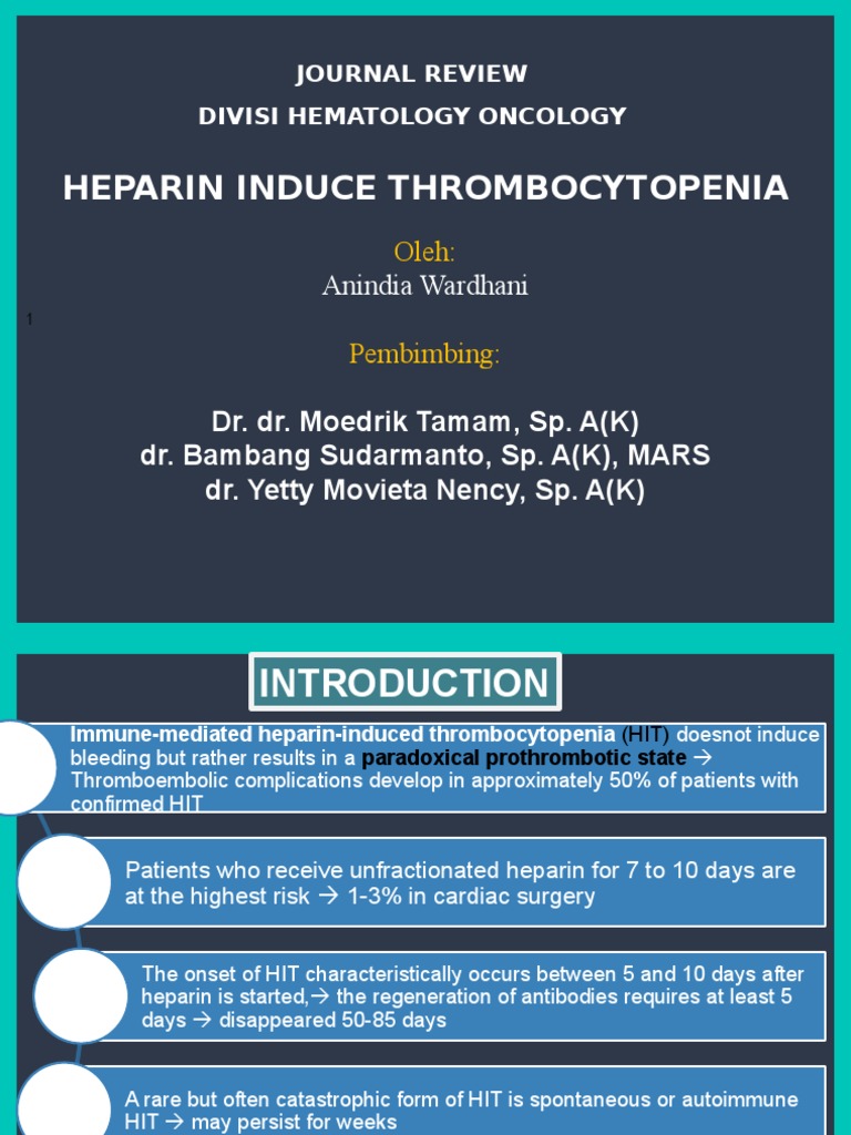 Heparin Induce Trombositopeni | PDF | Thrombosis | Platelet