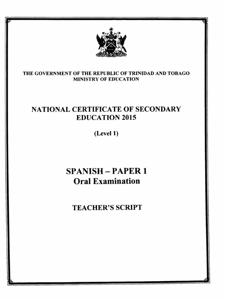 ncse-2015-spanish-1-teacher-s-script-pdf-stress-linguistics