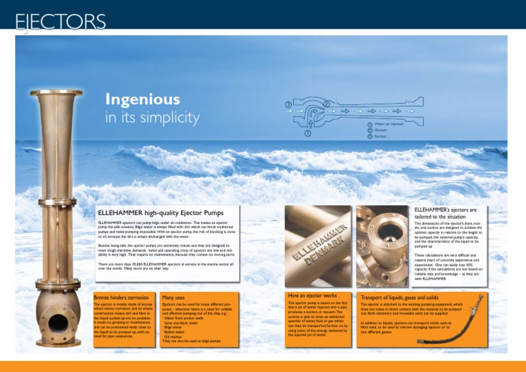 ELLEHAMMER Bilge Ejectors | PDF | Pump | Vacuum