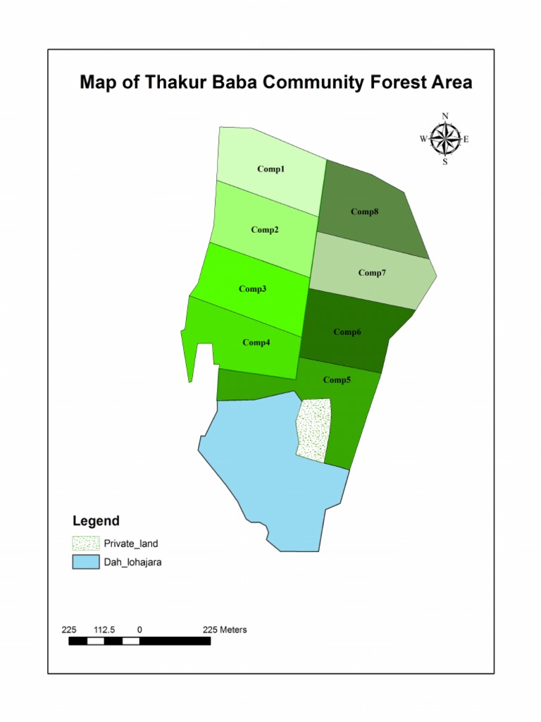 Map of Thakur Baba Community Forest | PDF