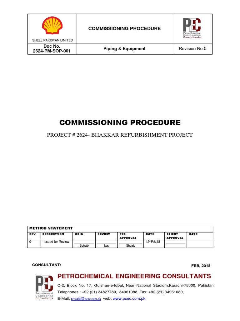 Pump Commissioning Procedure Overview | PDF | Pump | Valve