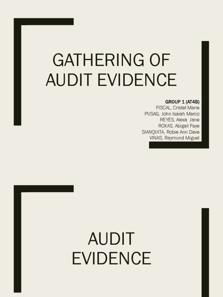Group 1 - Gathering of Audit Evidence | PDF | Sampling (Statistics ...