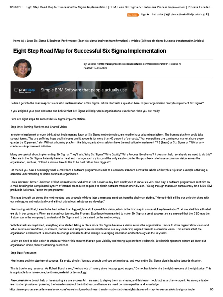 LSS Implementation Steps | PDF | Six Sigma | Business Process Management