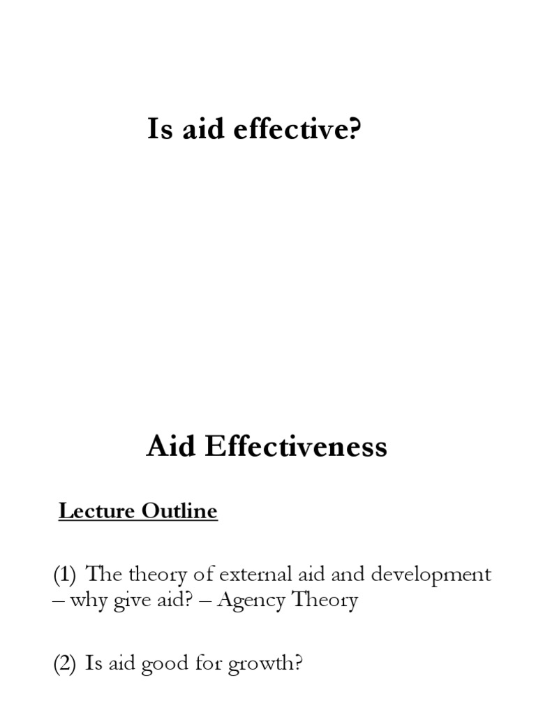 Aid Effectiveness | PDF | Aid Effectiveness | Aids
