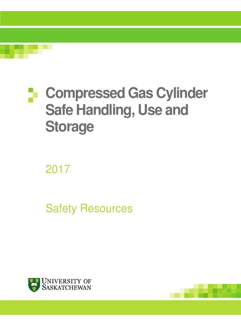 Compressed Gas Cylinder Safe Handling Use and Storage | PDF | Valve | Odor