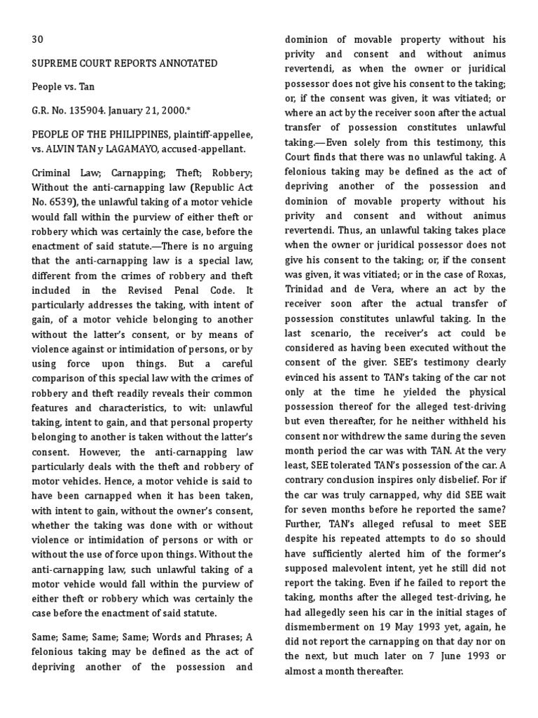 Presumption of Innocence Overlooked in Carnapping Case | PDF | Burden ...