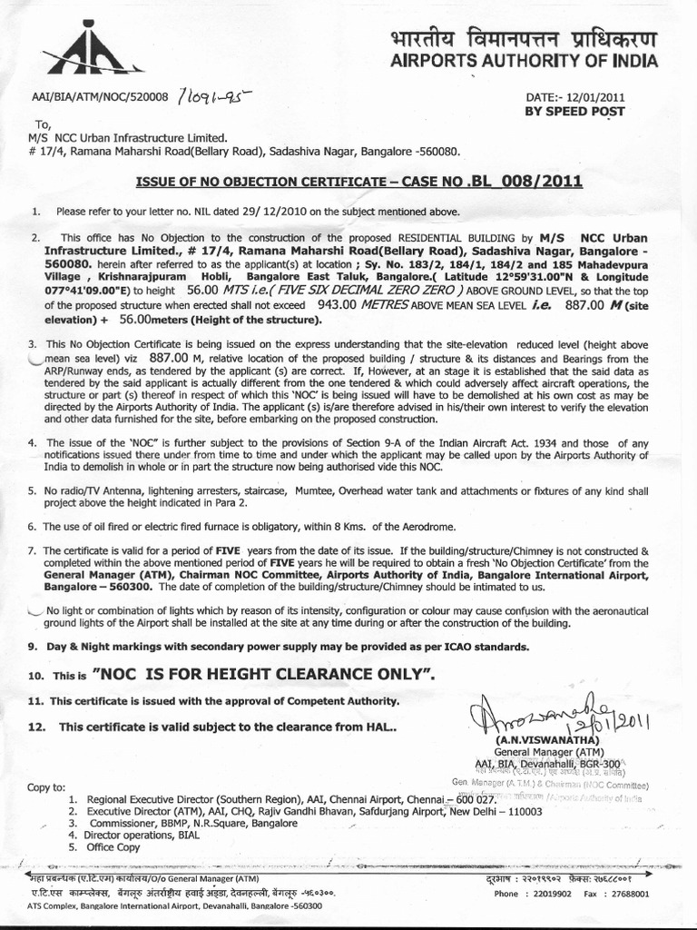 Airport Authority Noc PDF | PDF