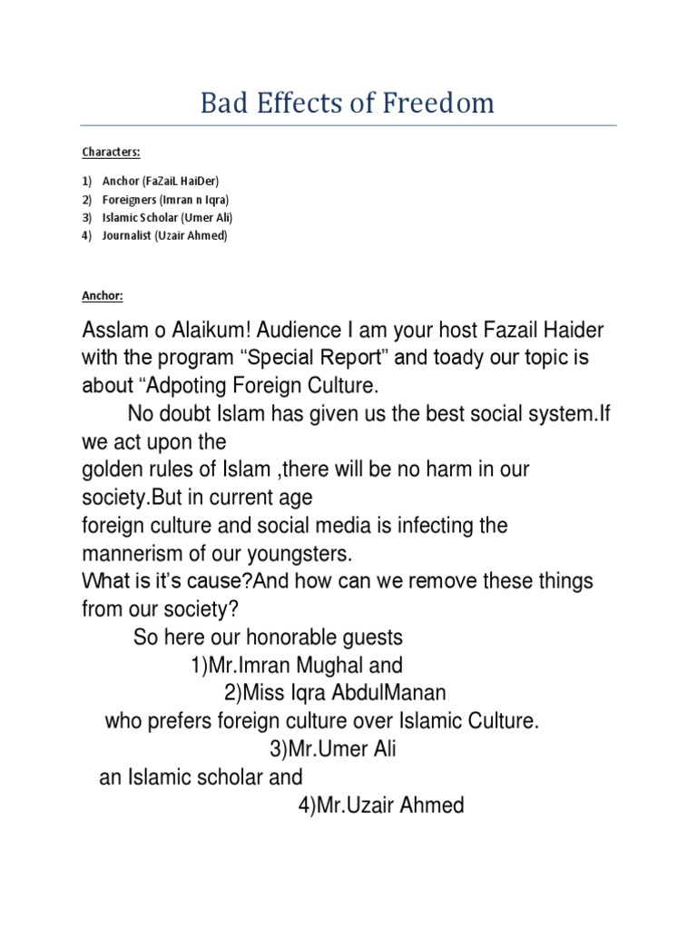 Negative Impacts of Foreign Culture | PDF