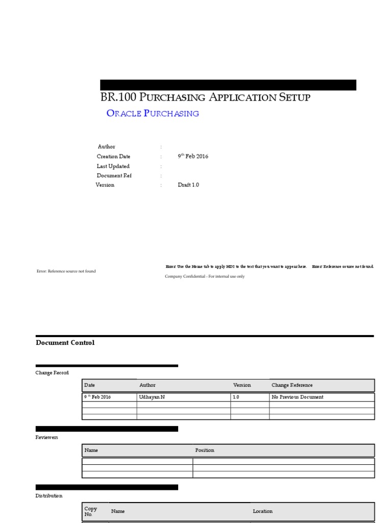 BR100 Purchasing Application Setup 1.0 | PDF | Receipt | Prices
