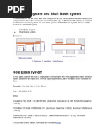 Hole Basis System Vs Shaft Basis System | PDF