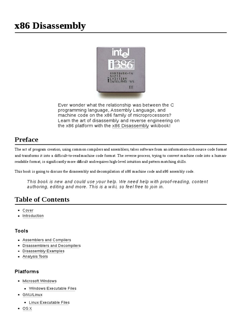 X86 Disassembly | PDF | Computers