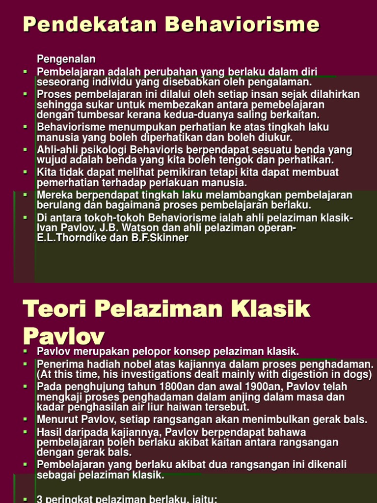 Teori Behaviorisme | PDF