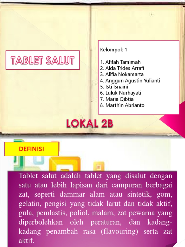 Proses dan Manfaat Tablet Salut | PDF