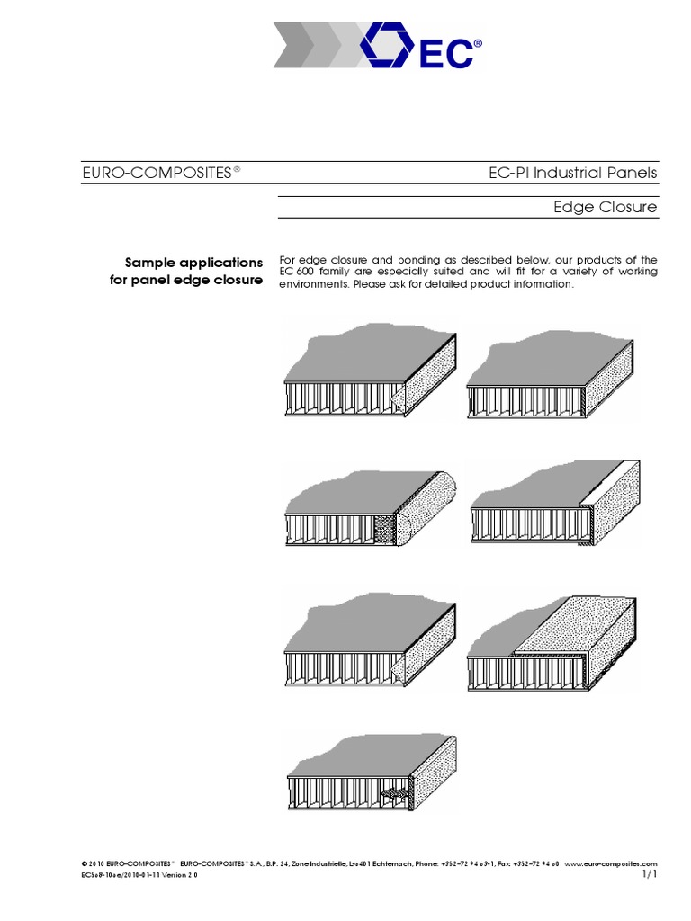 Eurocomposites - Edge Closure - Ec568-106e | PDF