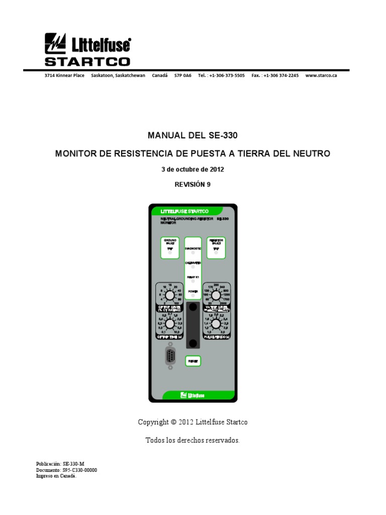 Littelfuse ProtectionRelays SE 330 Manual Spanish | PDF | Corriente ...