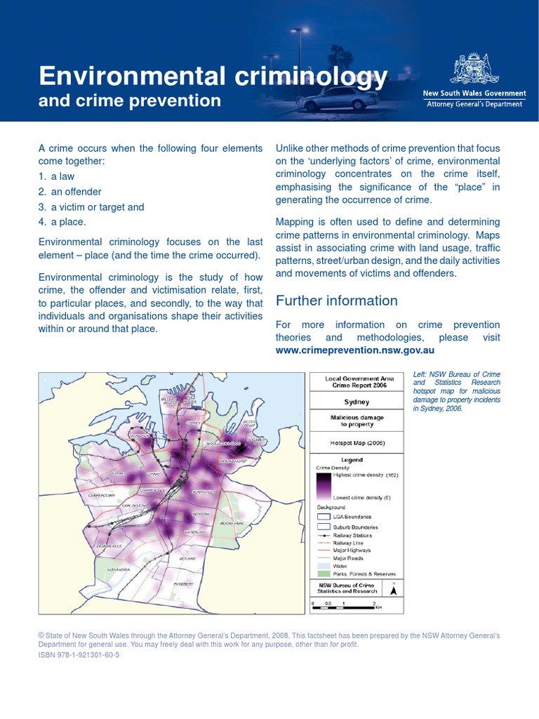 Environmental Criminology: and Crime Prevention | PDF | Criminology ...