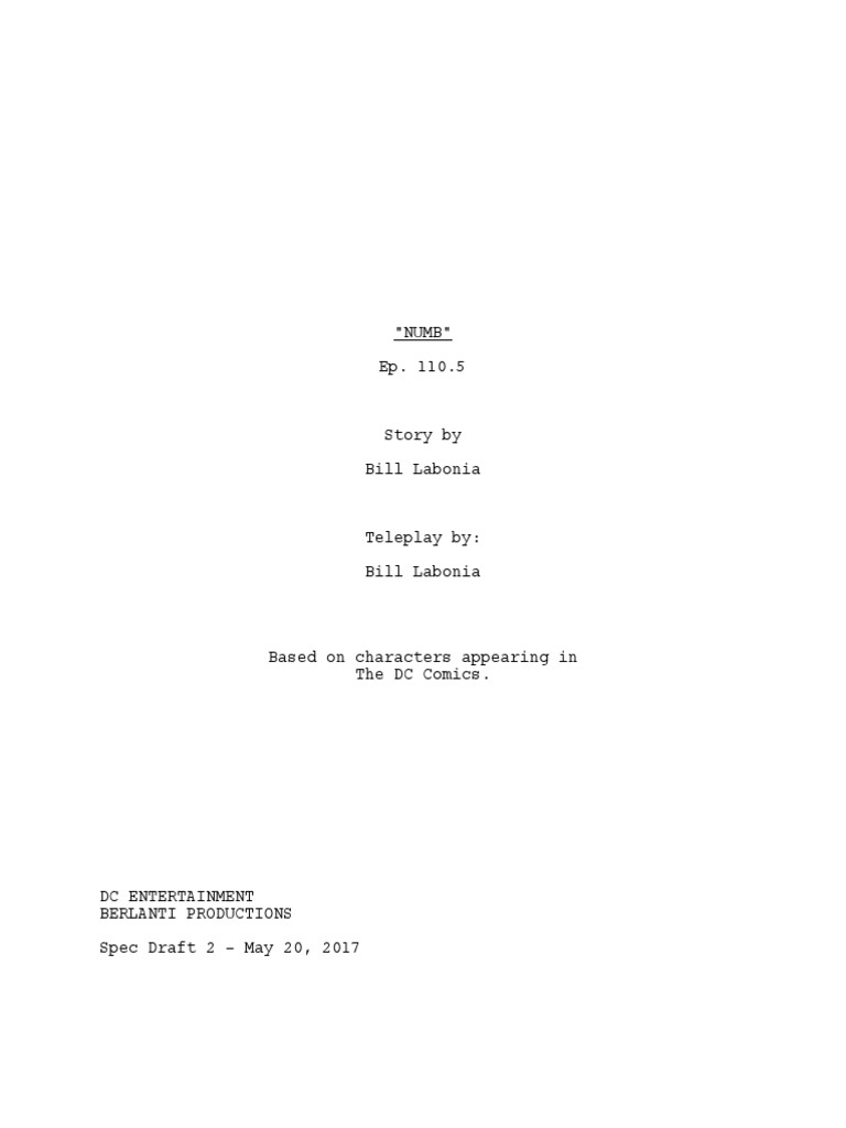 Supergirl Spec Numb | Download Free PDF | Screenplay | Leisure
