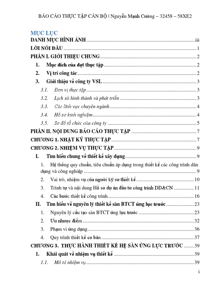Bao cao thuc tap tot nghiep VSL