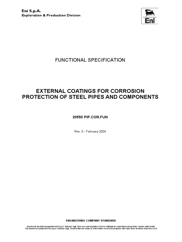 External Coatings For Corrosion Protection of Steel Pipes and Components | PDF | Paint | Varnish