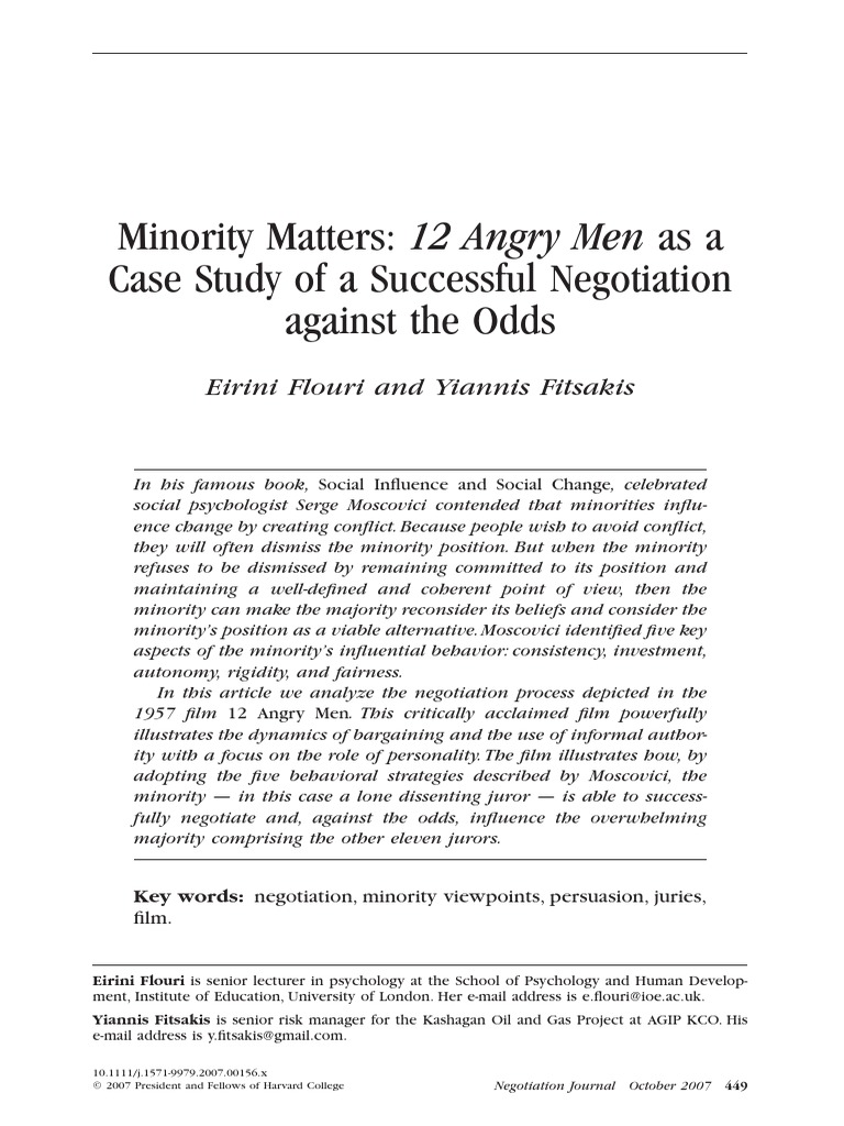 12 Angry Men | PDF | Negotiation | Justice