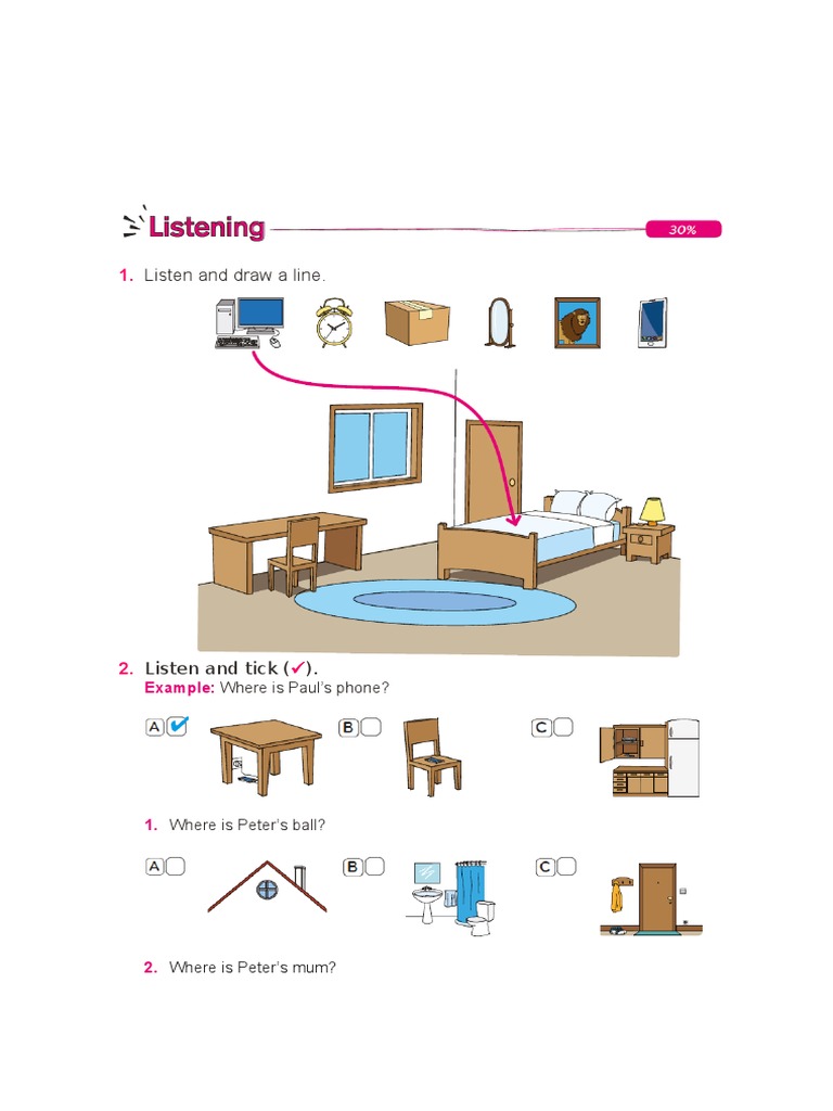 Englishtest House Prepositions of Place | PDF | Language Arts ...