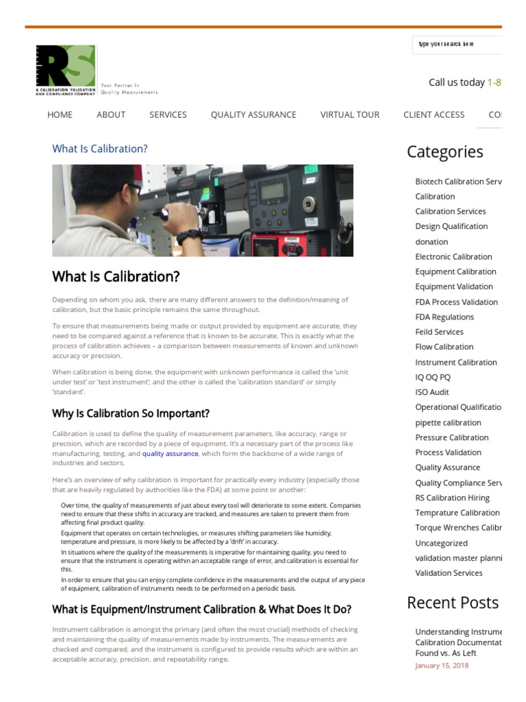 What Is Calibration - RS Calibration Services | PDF | Calibration | Accuracy And Precision