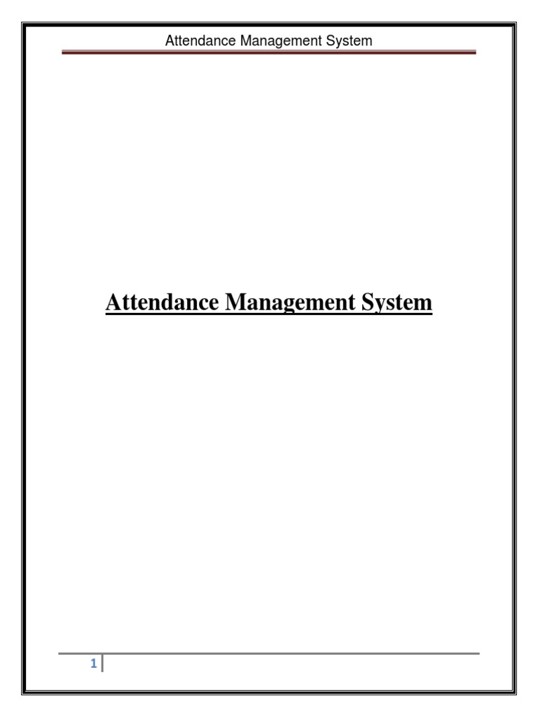 Attendance Management System | PDF | Active Server Pages | Sql