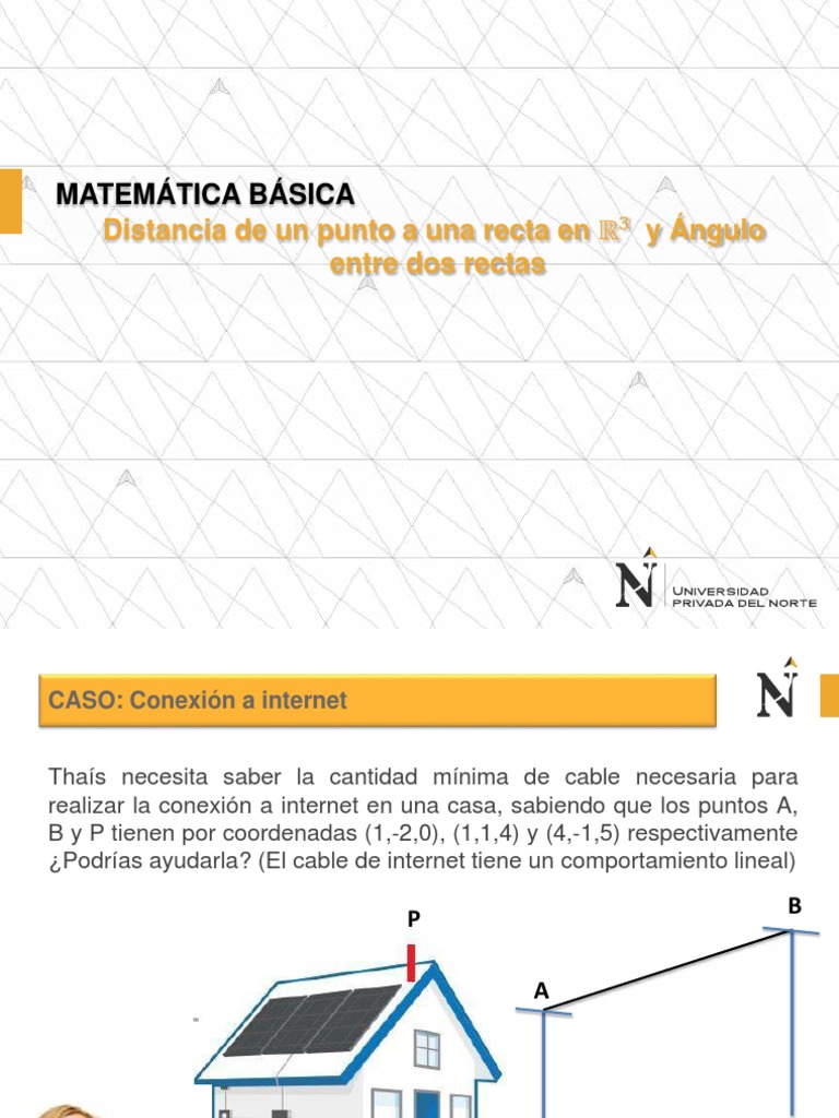 Distancia de Un Punto a Una Recta en R3. | Línea (geometría) | Vector ...