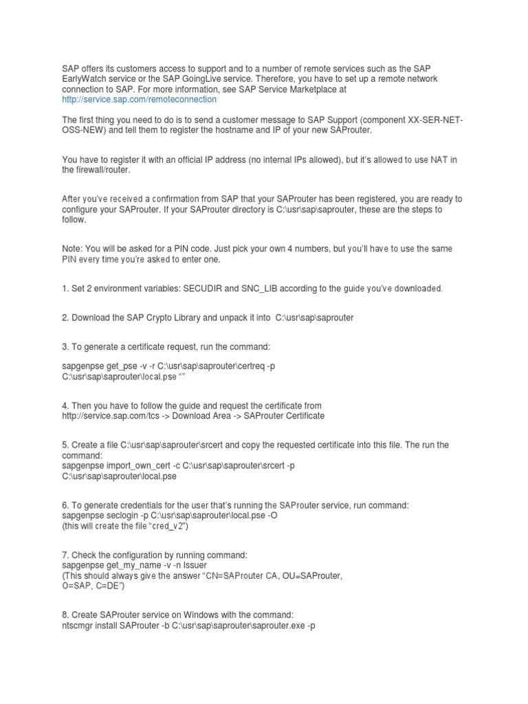 SAP Router Installation Step by Step Guide | PDF | Directory (Computing) | Ip Address