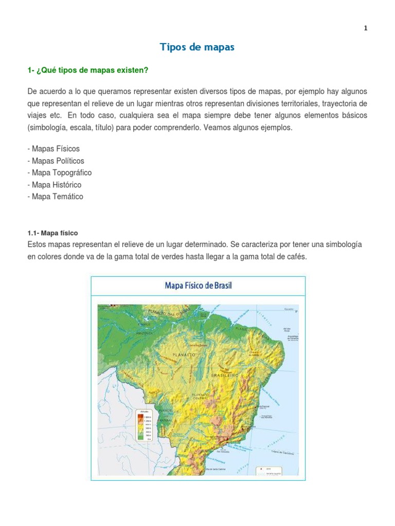 Tipos de Mapas y sus Características | PDF | Mapa | Tierra