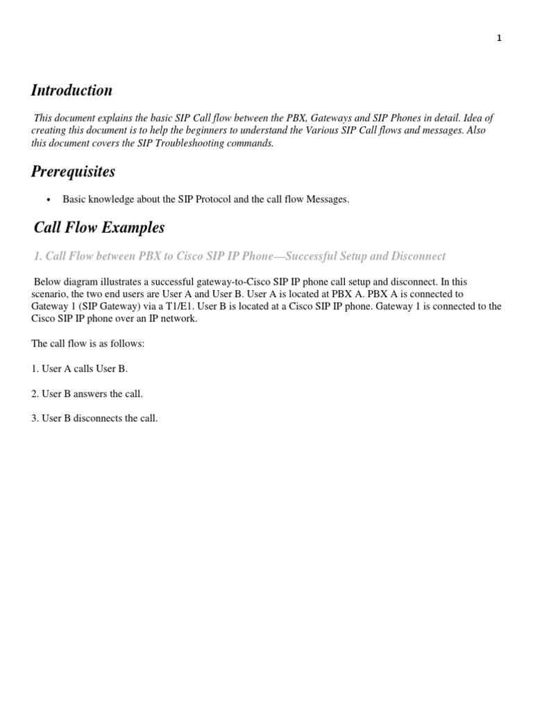 Introduction Call Flow | PDF | Session Initiation Protocol | Ip Address
