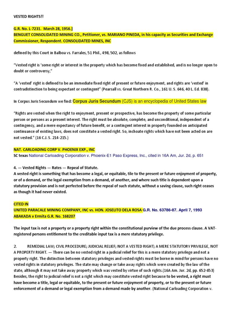 Vested Rights Doctrines | PDF | Dental Hygienist | Physician