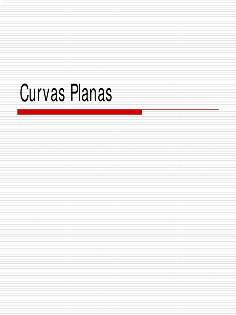 04 Curvas Planas | PDF | Curva | Línea (geometría)