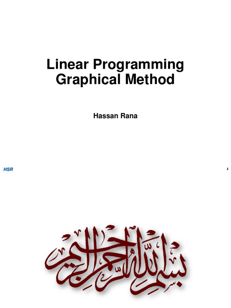 4B - Linear Programming - Graphical Method PDF | PDF | Linear Programming | Mathematical ...