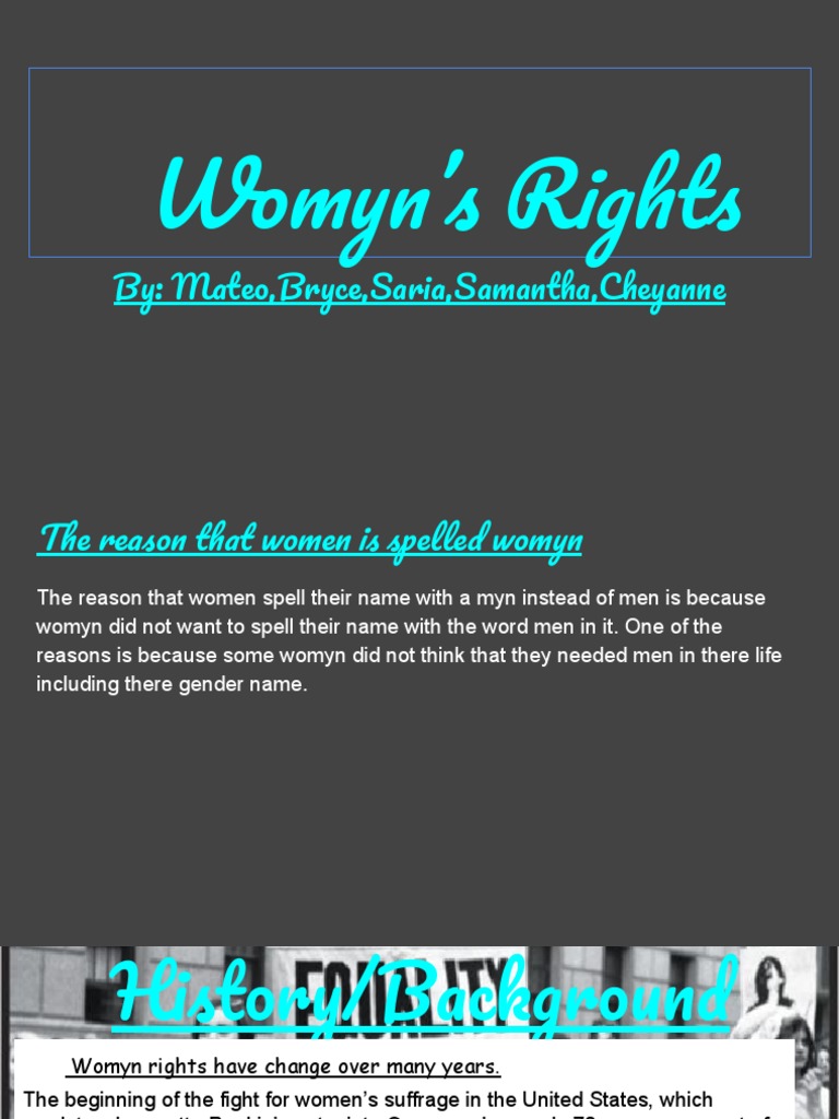 Womyns Rights | Download Free PDF | Suffrage | Women's Suffrage
