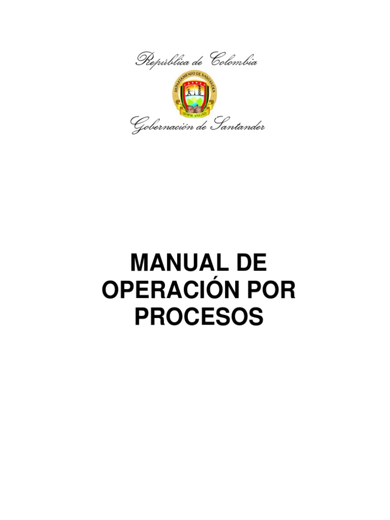 Manual de Operación por Procesos | PDF | Administración Pública ...
