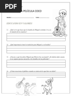 Preguntas Sobre La Película Coco | PDF