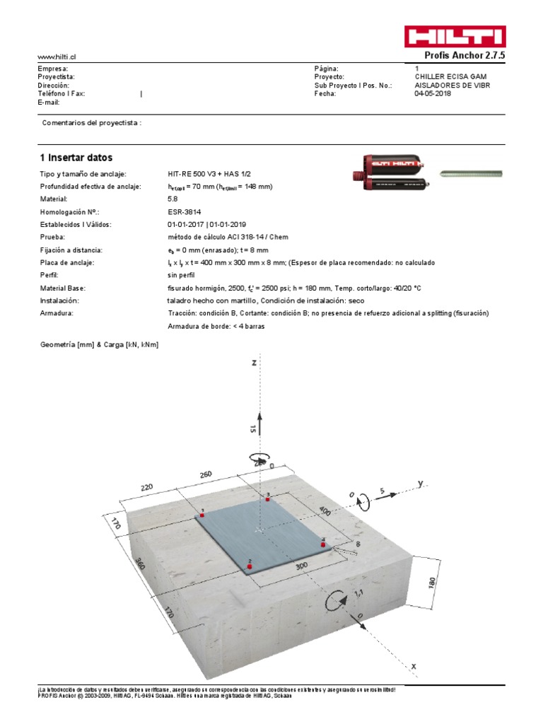 Anclajes Chiller - 2.pa2 | PDF | Perforar | Software