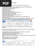 Partes y funciones de la interfaz de Word | PDF | Microsoft Word ...