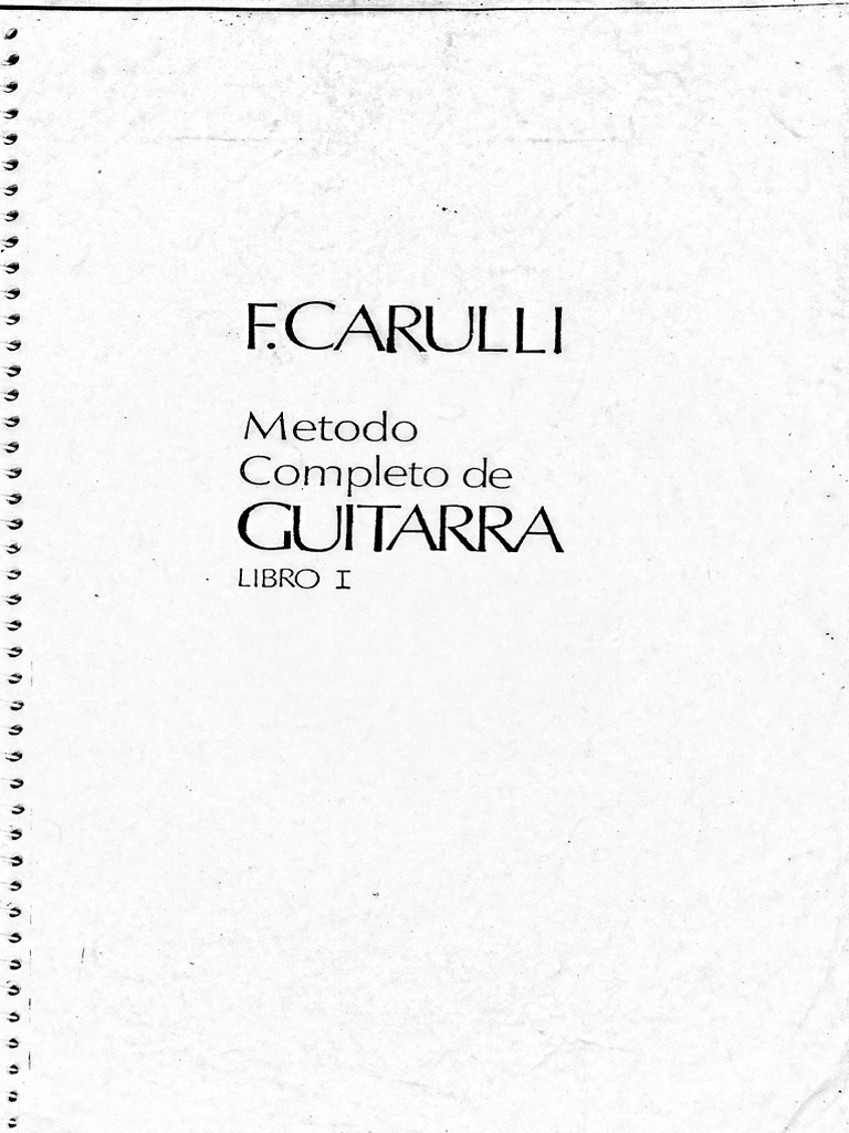 F. Carulli. Libro 1. Método Completo para Guitarra | PDF
