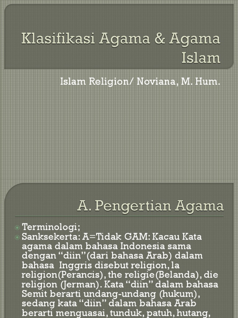 Klasifikasi Agama & Agama Islam | PDF