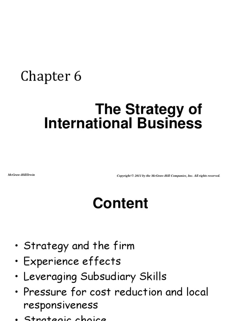 The Strategy of International Business: Mcgraw-Hill/Irwin | PDF ...