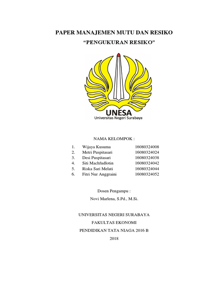 Paper Pengukuran Resiko | PDF | Karier & Perkembangan | Bisnis